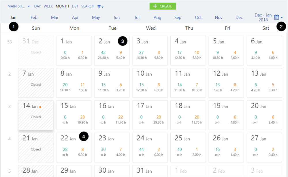 Month view
