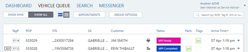 Managing the Vehicle Queue