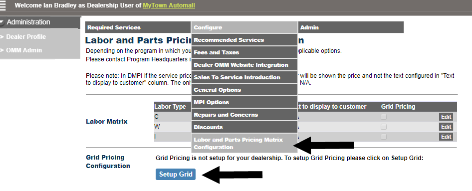 Labor Grid pricing