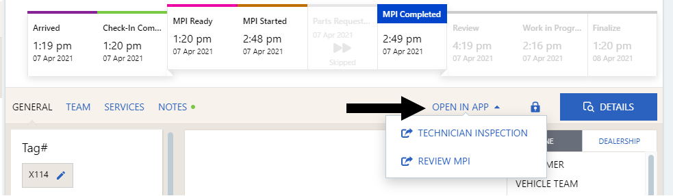 Working in the service lane