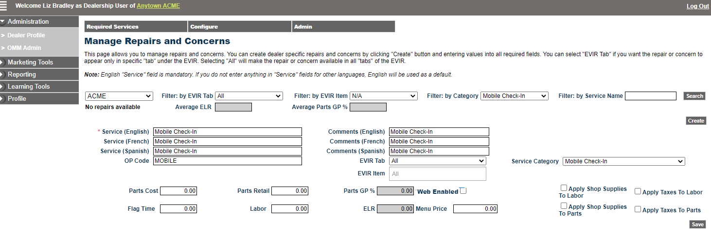 Mobile Check-In Indicators