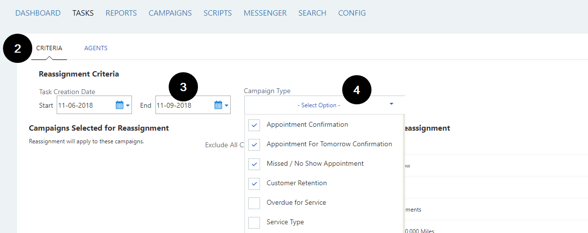 Managing campaign tasks